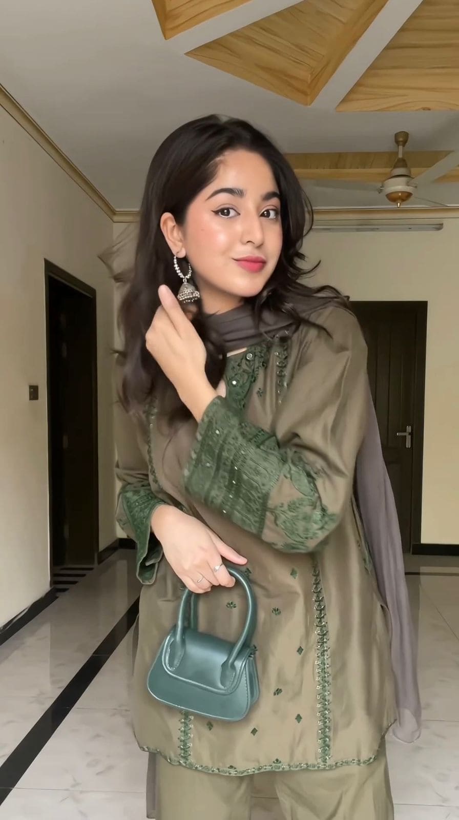 Beautiful Designer Suit On Muslin Cotton Fabric - Brown Color – MoneyTiffin